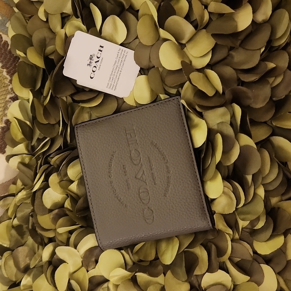 Coach | Bags | Nwt Mens Coach Heather Grey Leather Wallet | Poshmark